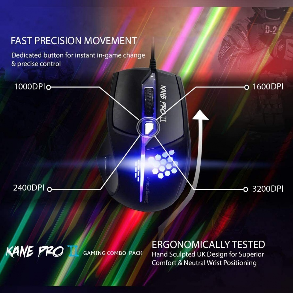 Sumvision Nemesis Kane Pro II LED Multi-Colour Backlit Gaming Keyboard ...